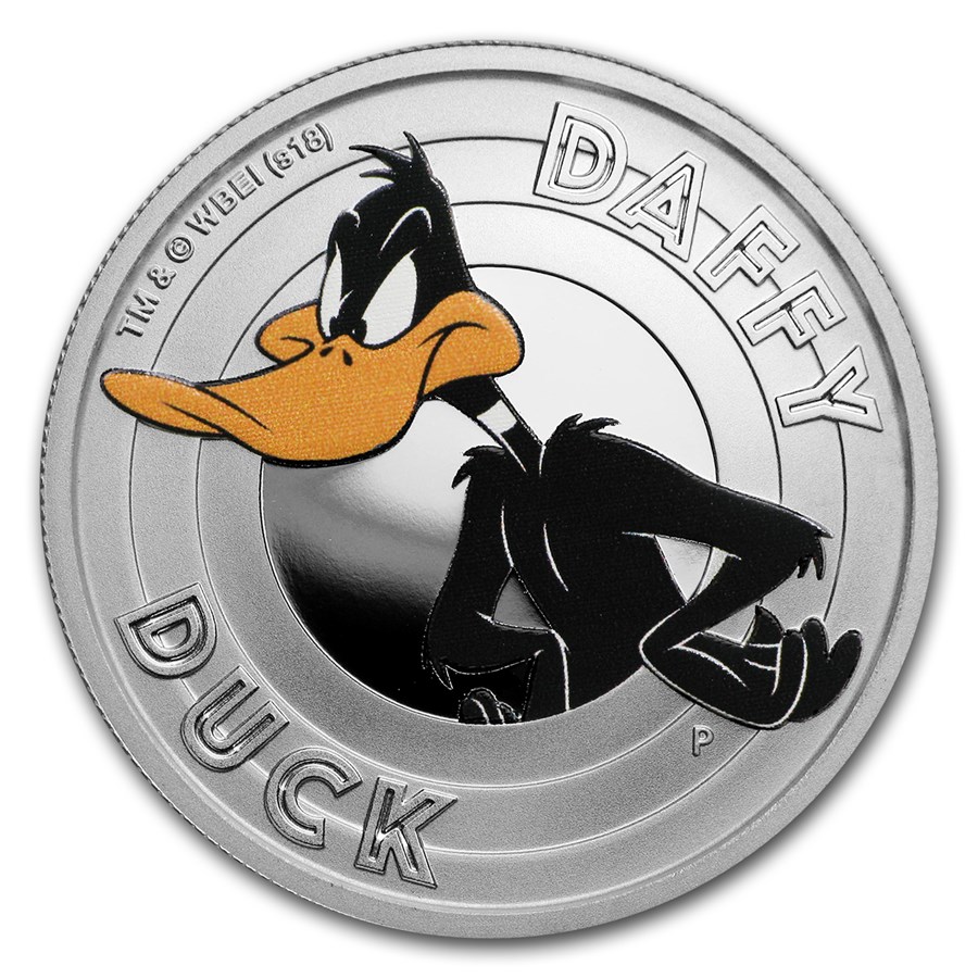 Tuvalu Silver Looney Tunes Daffy Duck 2018 - 1/2 oz