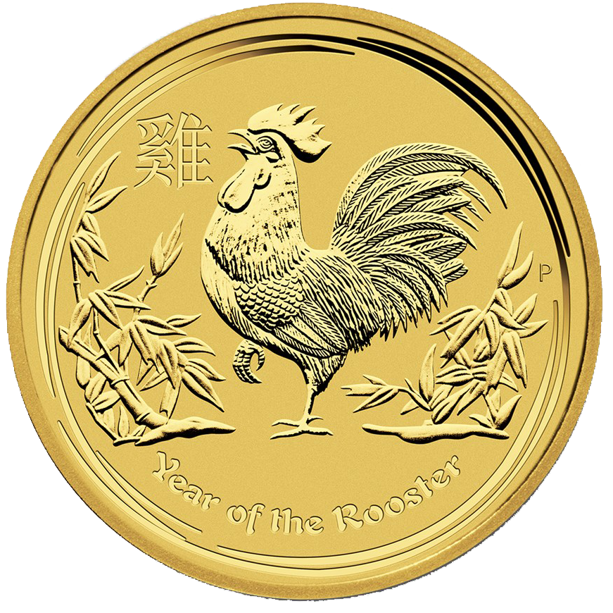 Australian Gold Lunar Series 2017 - Year of the Rooster - 1 oz