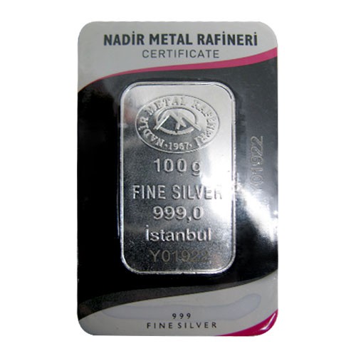 Nadir Refinery Silver Bar - 100 g