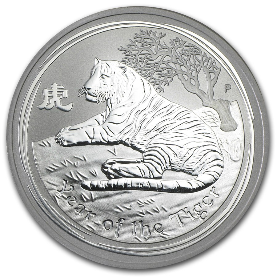 Australian Silver Lunar Series 2010 - Year of the Tiger - 1 oz